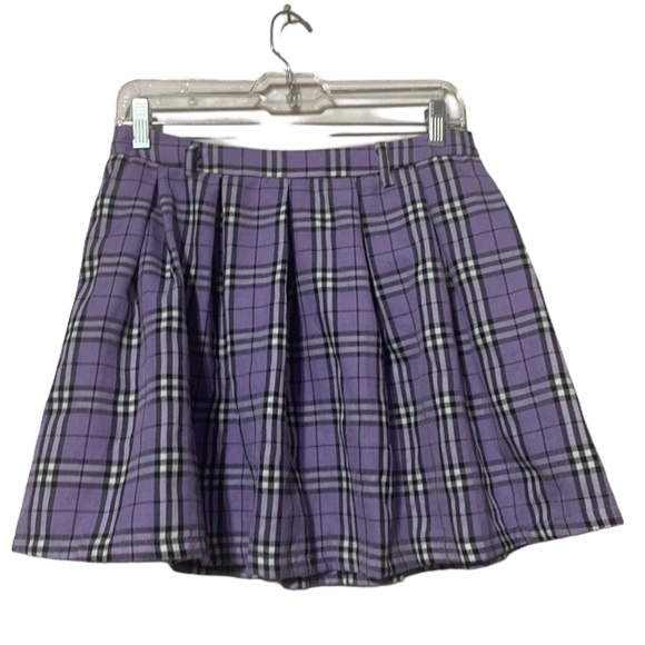 Hot Topic | Skirts | Hot Topic Purple Plaid Mini Skirt | Poshmark
